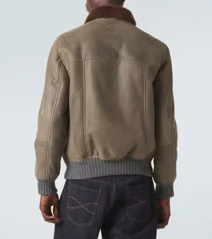 Brunello Cucinelli Shearling-lined Leather Blouson Jacket