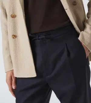 LARDINI Wool Slim Pants