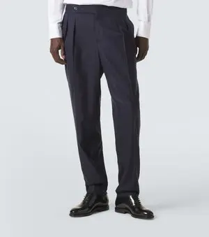 Brunello Cucinelli Wool And Silk Straight Leg Trousers
