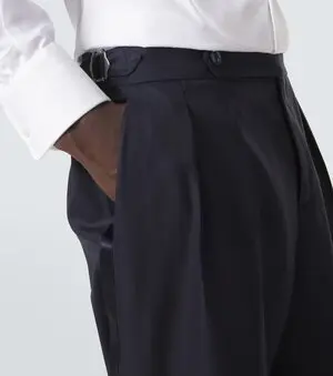 Brunello Cucinelli Wool And Silk Straight Leg Trousers