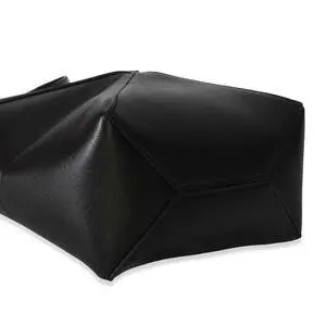 Loewe Shiny Calfskin Puzzle Fold Tote - Black