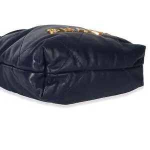 Chanel Navy Quilted Calfskin 22 Hobo Bag