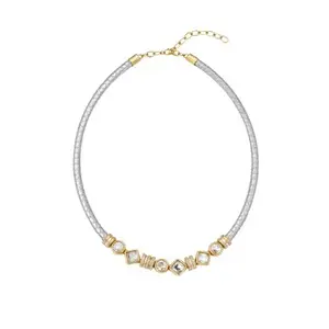 Saachi Bling Charm Leather Necklace