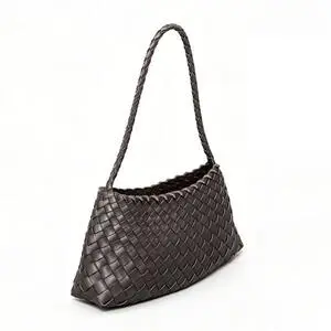 RIMINI Erica Woven Eco Leather Shoulder Bag - Grey