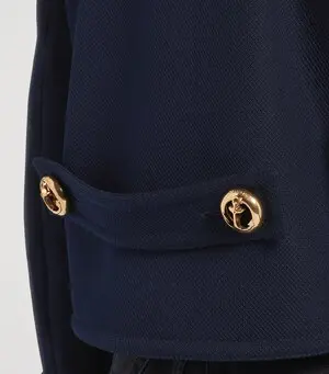 Balenciaga Wool Cropped Pea Coat