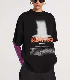 Balenciaga Cotton Printed T-shirt
