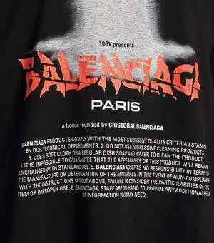 Balenciaga Cotton Printed T-shirt