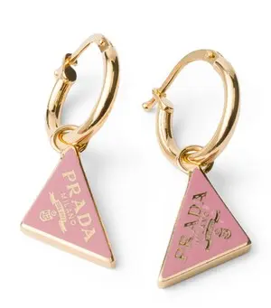 Prada Triangle Earrings