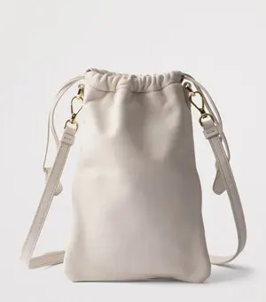 Prada Nappa Leather Drawstring Pouch
