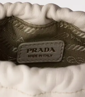 Prada Nappa Leather Drawstring Pouch