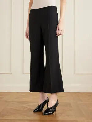 Khaite Walter" Wool Mid-rise Flared Leg Pants