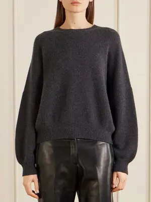 Khaite Margaux Cashmere Oversized Sweater - Gray
