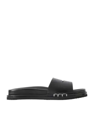JW Anderson Fussbett Leather Slides - Black