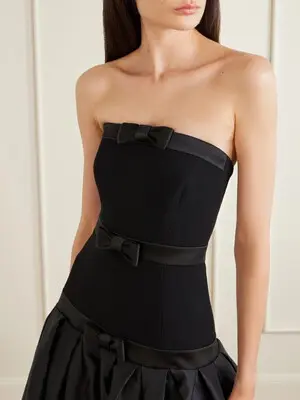 Rebecca Vallance Zendaya Crepe And Satin Gown With Bow Embellishments