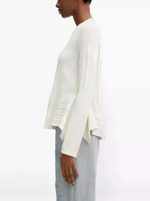 MAISON MARGIELA Ribbed Peplum Hem Sweater