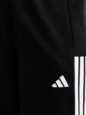 Adidas Logo Print Side Stripe Track Pants - Black