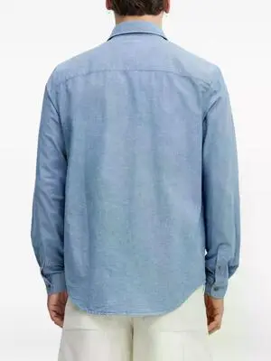 A.p.c. Logo-embroidered Chest-pocket Shirt