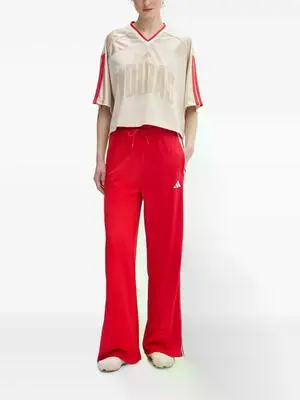Adidas Mesh-knit Stripe Detail Track Pants