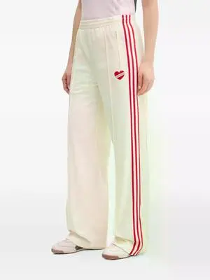 Adidas Firebird Heart-embroidered Track Pants - Neutrals