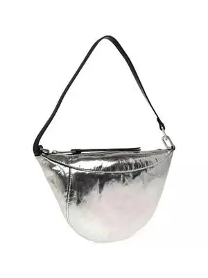 ALLSAINTS Luna Metallic Leather Shoulder Bag - Silver