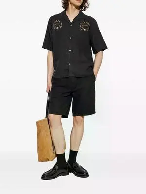 ALLSAINTS Klavicle Embroidered Short-sleeve Shirt