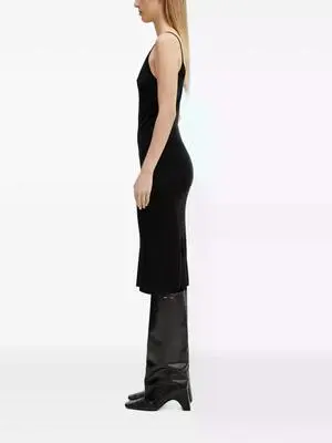 Rick Owens V-neck Spaghetti Strap Midi Dress