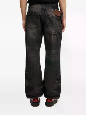 Andersson Bell Stud-embellished Layered-waist Jeans