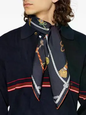 Versace Rope-print Silk Scarf