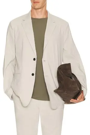 Theory Theory Standard Blazer In Good Linen In Brown Silver Cloud