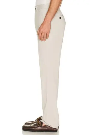Theory Standard Pant In Good Linen - Silver Cloud