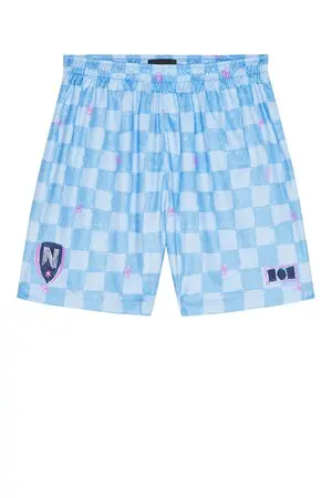 NAHMIAS Scribble Check Soccer Shorts