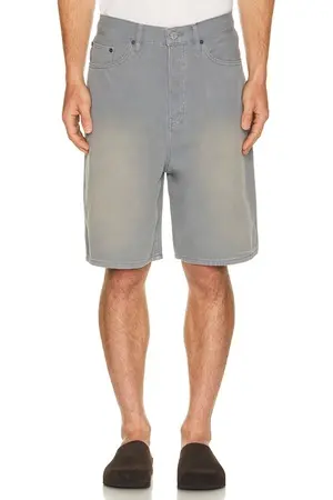 FRAME Canvas Baggy Shorts - Blue Grey