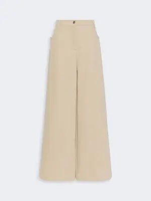 Max Mara Coated Cotton Bull Denim Trousers