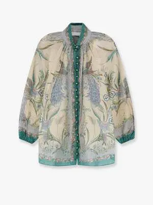Zimmermann Indra Printed Cotton And Silk Shirt - Multicolor