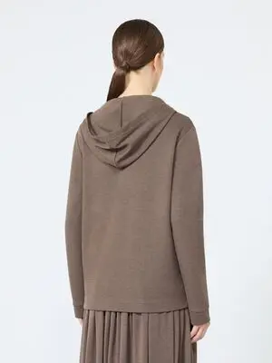Max Mara Silk-blend Jersey Sweatshirt