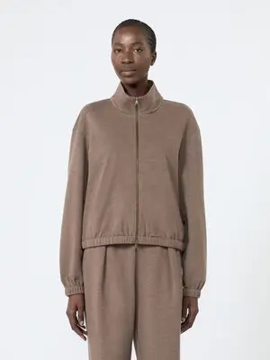 Max Mara Silk-blend Jersey Sweatshirt