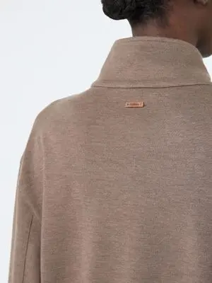 Max Mara Silk-blend Jersey Sweatshirt