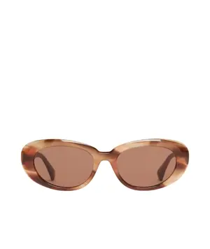 Max Mara Oval Sunglasses - Rust