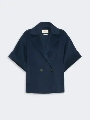 Max Mara Short Wool Broadcloth Coat
