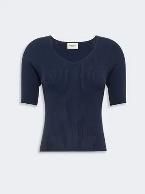 Max Mara Rib-knit Stretch Viscose Sweater