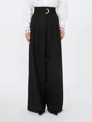 Max Mara High-waisted Woollen Cloth Trousers