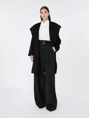Max Mara High-waisted Woollen Cloth Trousers