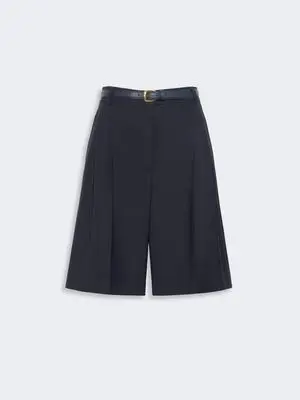Max Mara High-waisted Woolen Cloth Bermuda Shorts