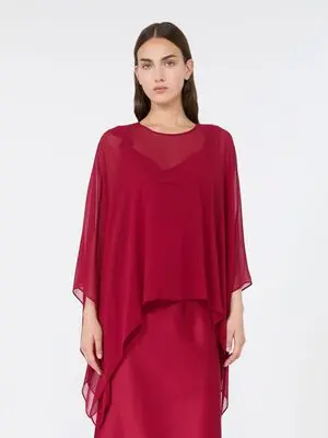 Max Mara Silk Georgette Cropped Cape