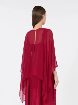 Max Mara Silk Georgette Cropped Cape