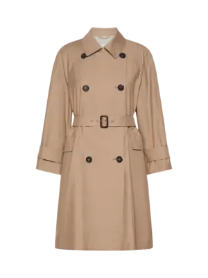 Max Mara Double-breasted Water-repellent Twill Trench Coat - Camel