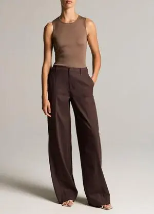 Vince Mid-rise Paneled Stretch-cotton Pant - Iron