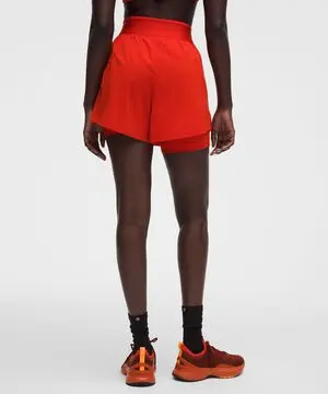 Lululemon License To Train Super-high-rise Lined Short 3.5 - Cherry Ember