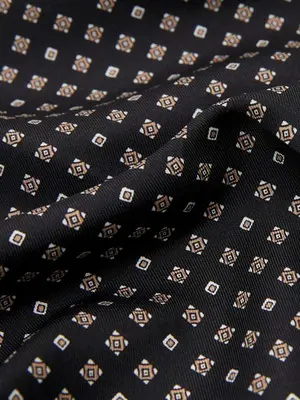 REISS Sisto Pocket Square - Black