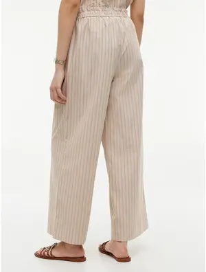 Tommy Hilfiger Striped Poplin Pull-on Pant Beige